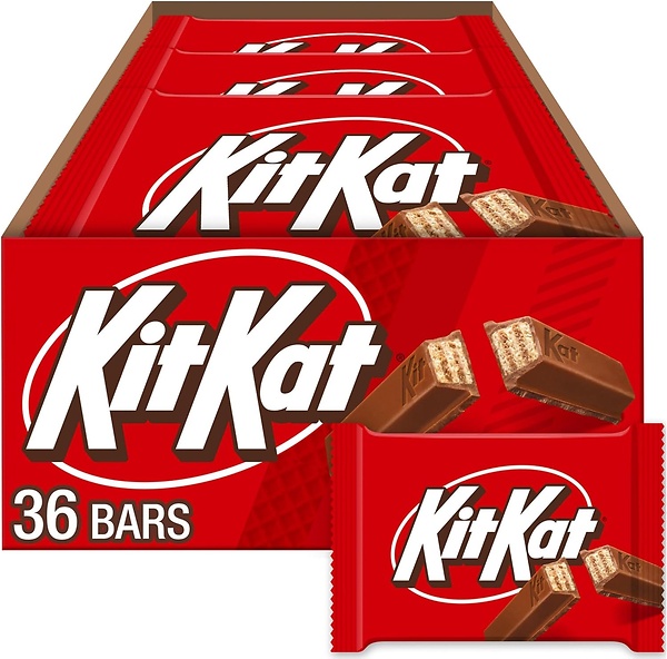 Amazon Deal on KIT KAT Milk Chocolate Wafer Candy Bars, 1.5 oz (36 Count)