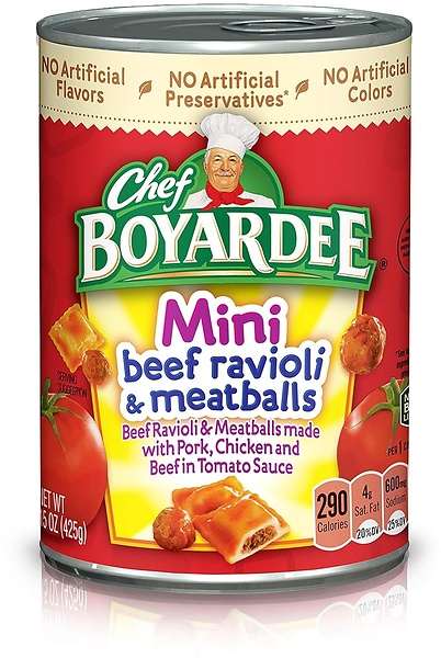 Amazon Deal on Chef Boyardee Mini Beef Ravioli and Meatballs, 15 Oz Can