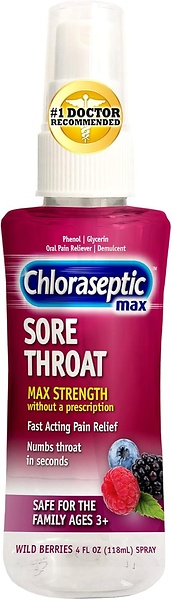 Amazon Deal on Chloraseptic Max Strength Sore Throat Spray, Wild ...