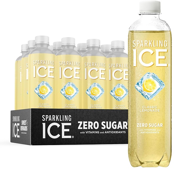Amazon Deal on Sparkling Ice Classic Lemonade Sparkling Water, Zero Sugar, 17 oz Bottles, 12 Pack