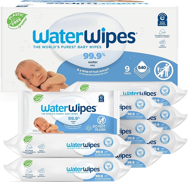 Amazon Deal on WaterWipes Plastic-Free Original-baby Wipes, 99.9 Water ...