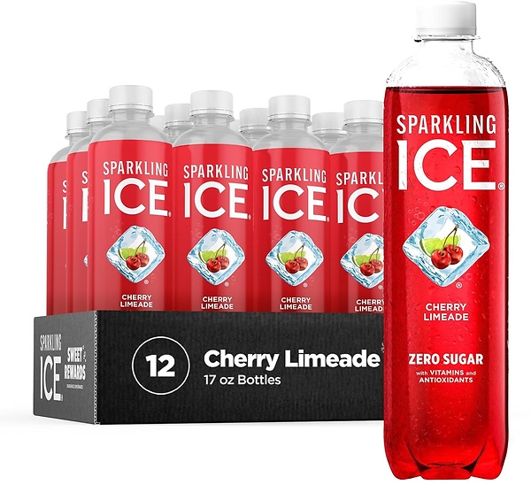 Amazon Deal on Sparkling Ice, Cherry Limeade Sparkling Water, Zero Sugar Flavored Water, with ...