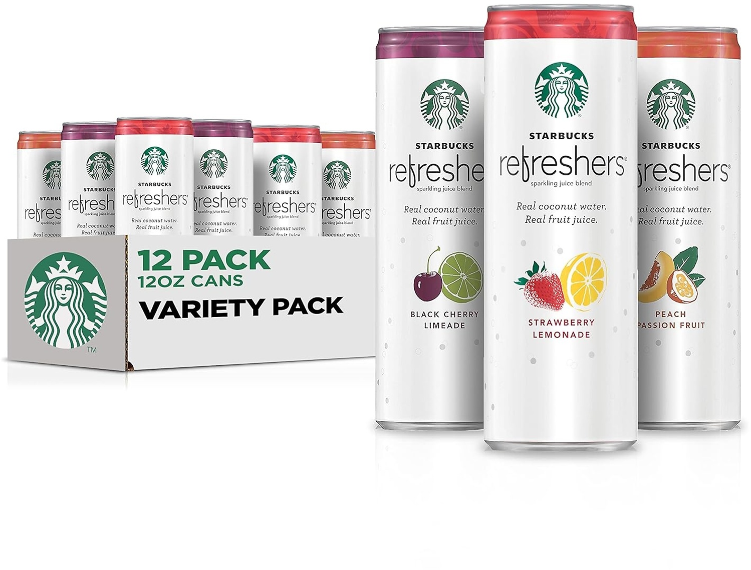 Amazon Deal on Starbucks, Refreshers with Coconut Water, 3 Flavor ...