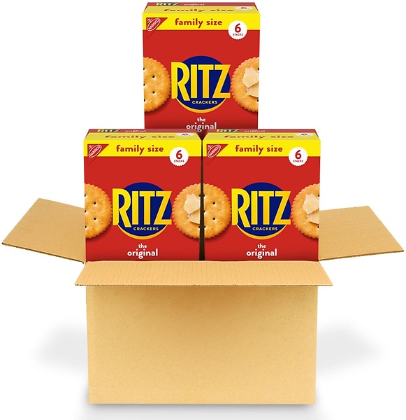 Amazon Deal on RITZ Original Crackers, Family Size, 3 Boxes