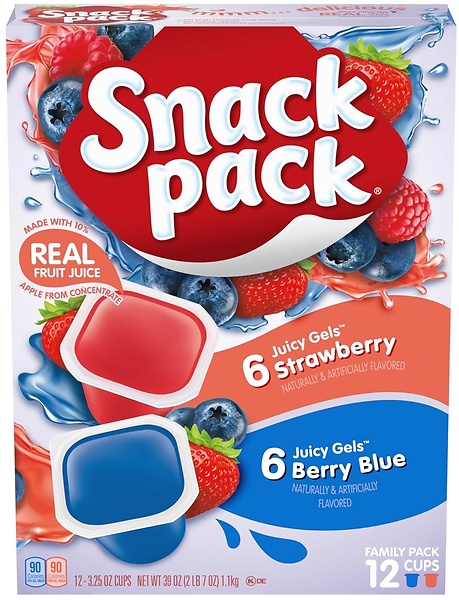 Amazon Deal on Snack Pack Strawberry & Berry Blue Flavored Juicy Gels ...