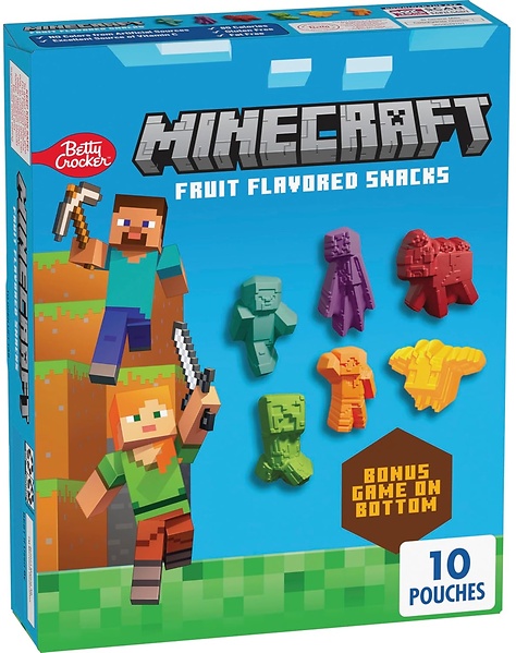 Amazon Deal on Betty Crocker Minecraft Fruit Flavored Snacks 10 Count, 8 OZ