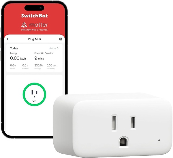 Amazon Deal on SwitchBot Smart Plug Mini 15A, Energy Monitor, WiFi & Bluetooth Outlet